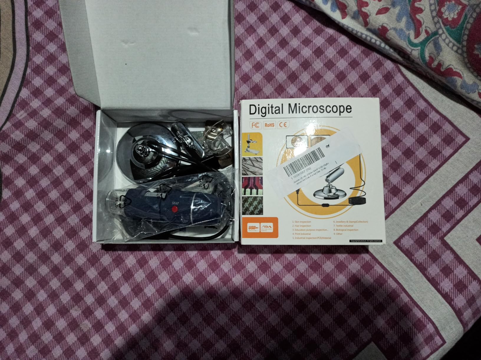 Jiusion 2K HD 2560x1440P USB Digital Microscope for Android Cellphone ...