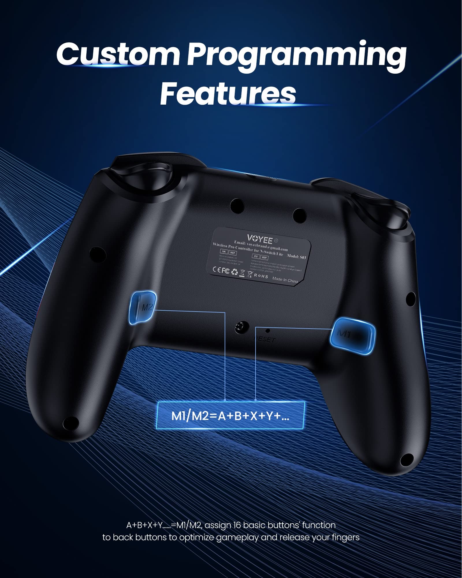 Controlador VOYEE Switch Pro, controlador de interruptor inalámbrico ...