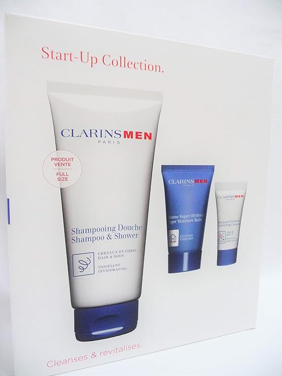 Clarins Men Gift Set Shampoo & Shower 200ml Super Moisture Balm 12ml ...