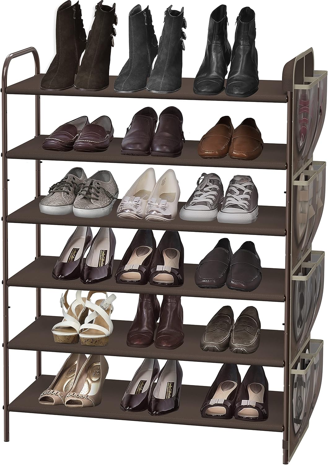 Amazon.com: Simple Houseware 6-Tier Shoe Rack Storage Organizer w/Side ...