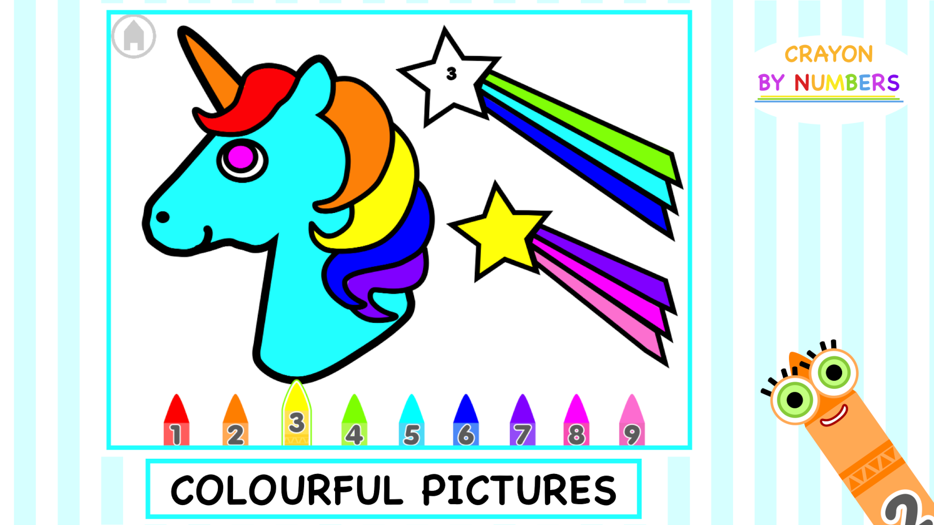 Crayon By Numbers - color pictures and have fun - Kids educational game ...