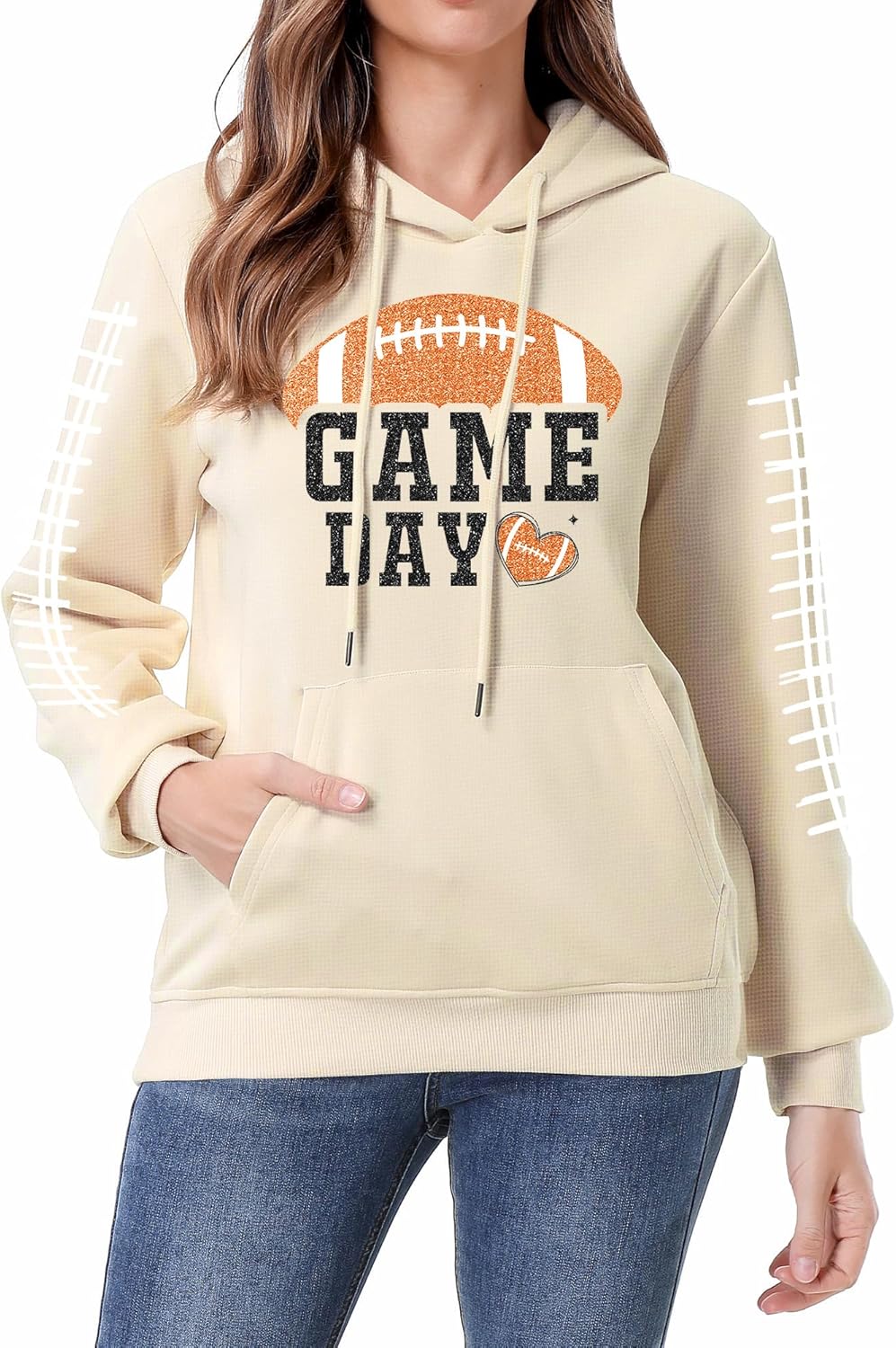 Zylkor Game Day Hooded Sweater Women American Football Graphic ...
