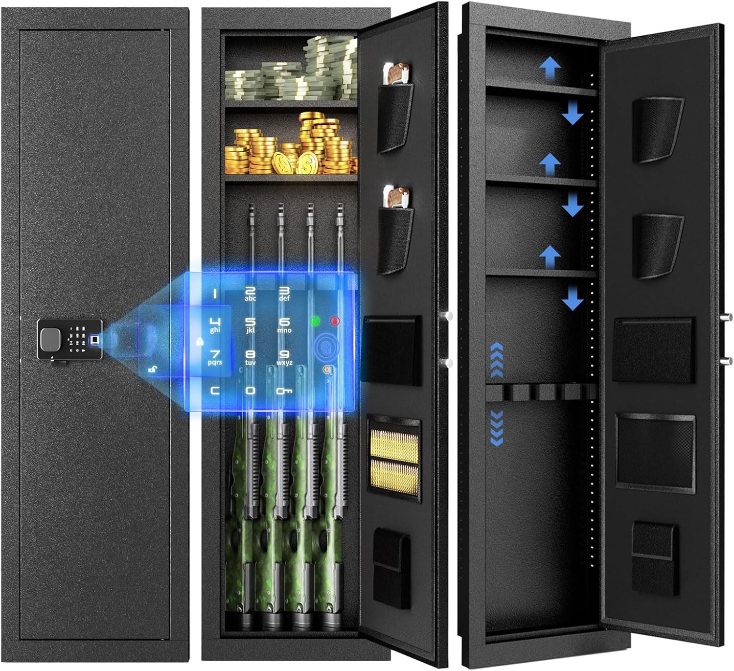 Amazon.com: INTERGREAT [2024 NEW] 53" Wall Gun Safe, Gun Safes for ...