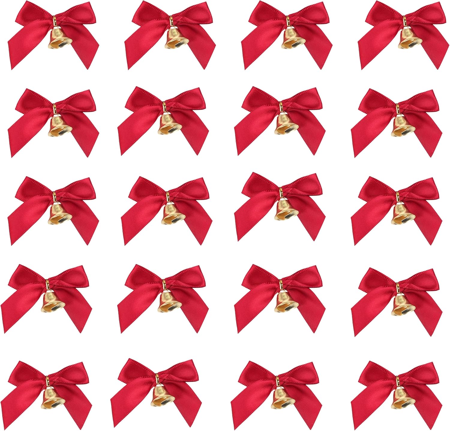 Amazon.com: Cielary 30Pcs Red Christmas Bows with Jingle Bells ...