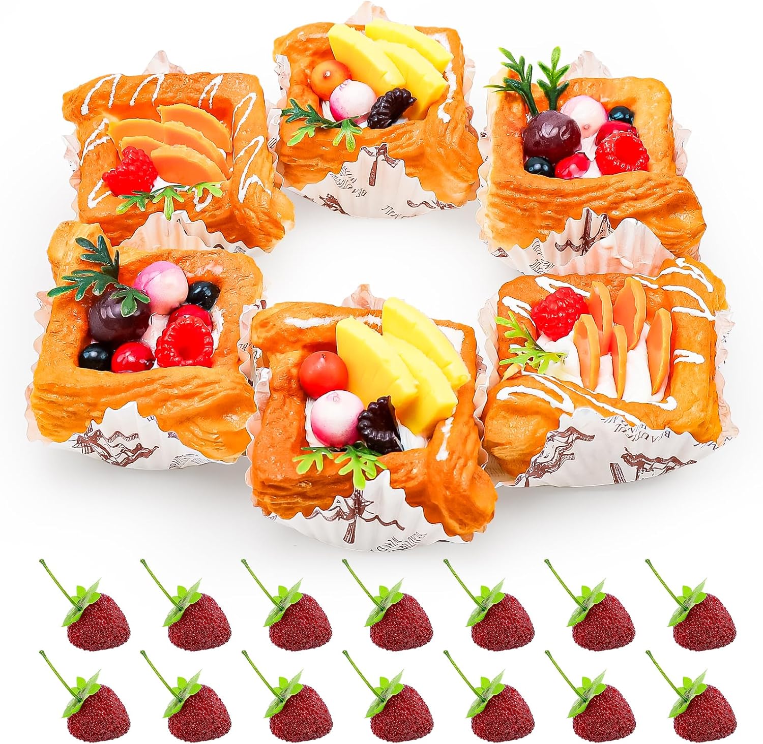 Amazon.com: Kepfire Fake Cupcakes Set,Fake Desserts for Display,20pcs ...