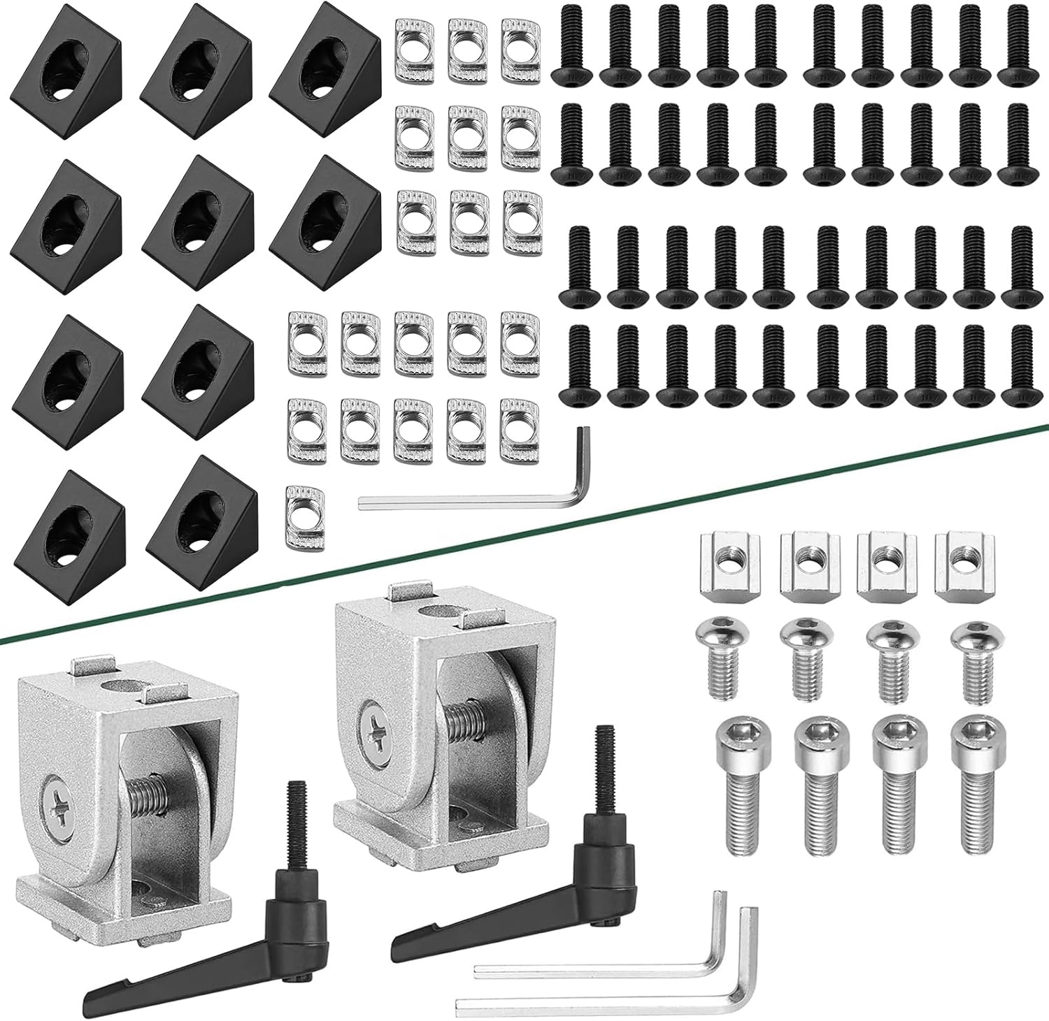 Amazon.com: JiGiU 10PCS Triangle Angle Sharp Corner Brackets + 2PCs Die ...