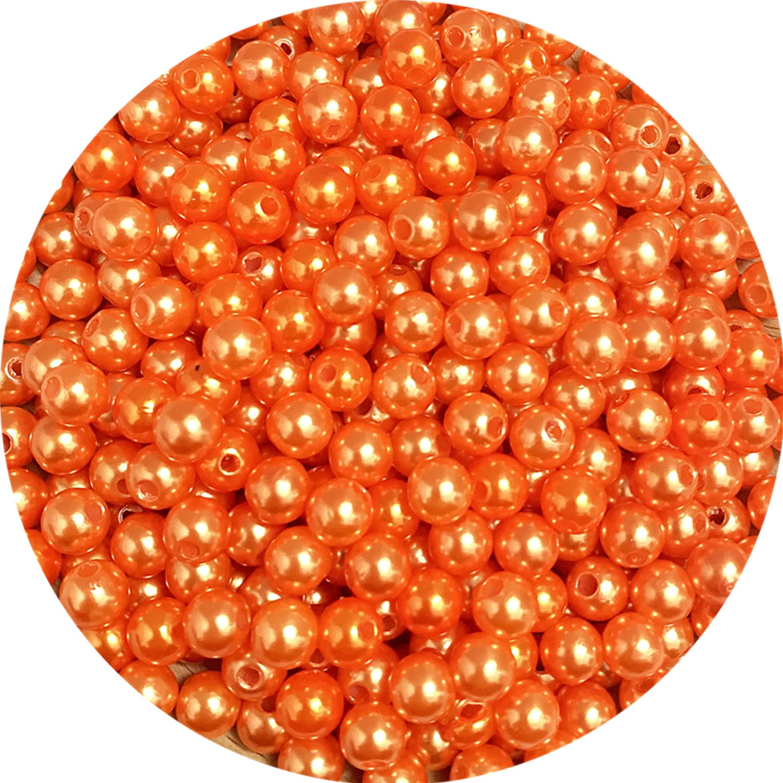 Amazon.com: 400pcs 8mm Pearl Beads Satin Luste Round Loose Plastic ...