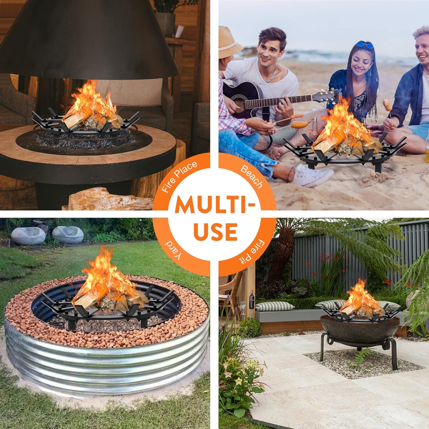 Fire Pit Grate 24 Inch Round, Heavy Duty Outdoor Nepal | Ubuy
