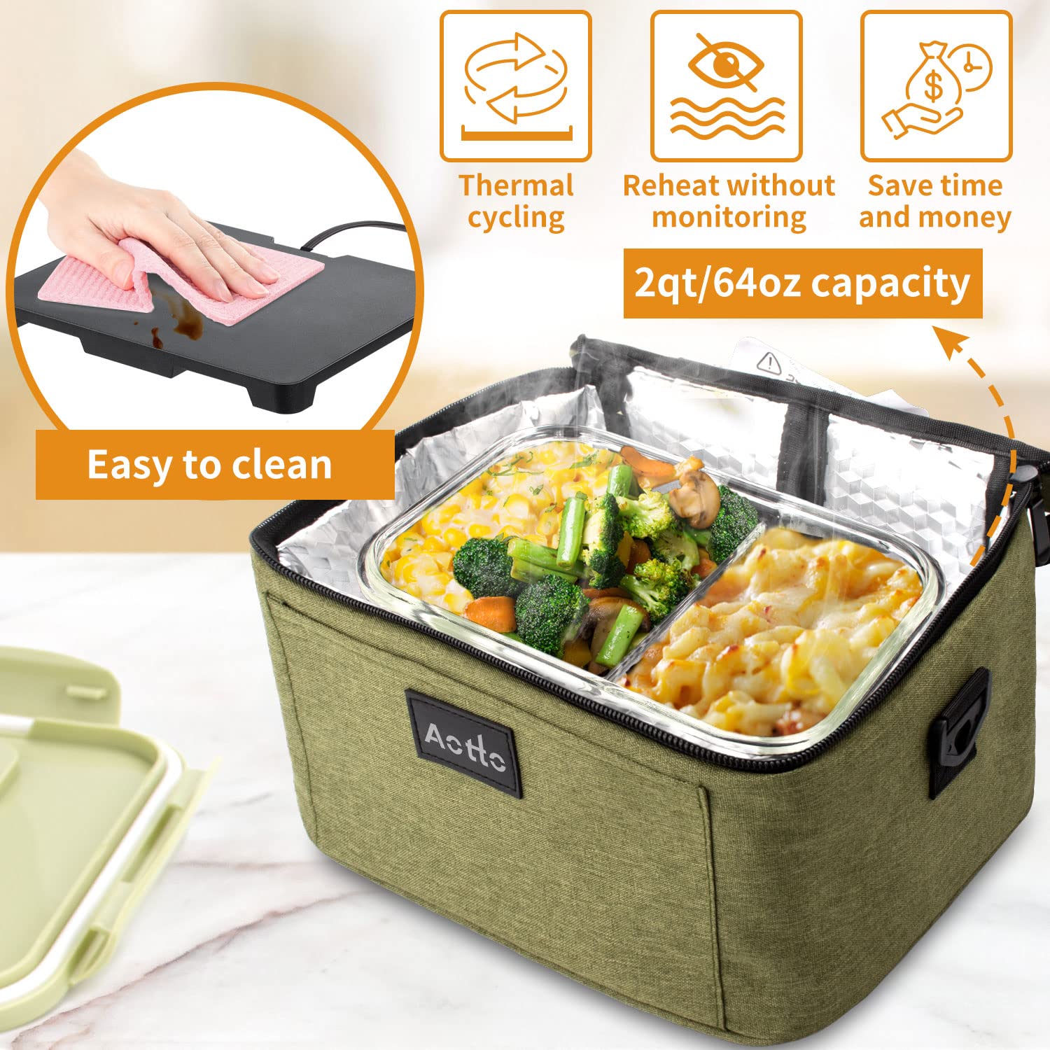 Snapklik.com : Portable Oven, 12V 24V 2-in-1 Car Food Warmer Mini ...