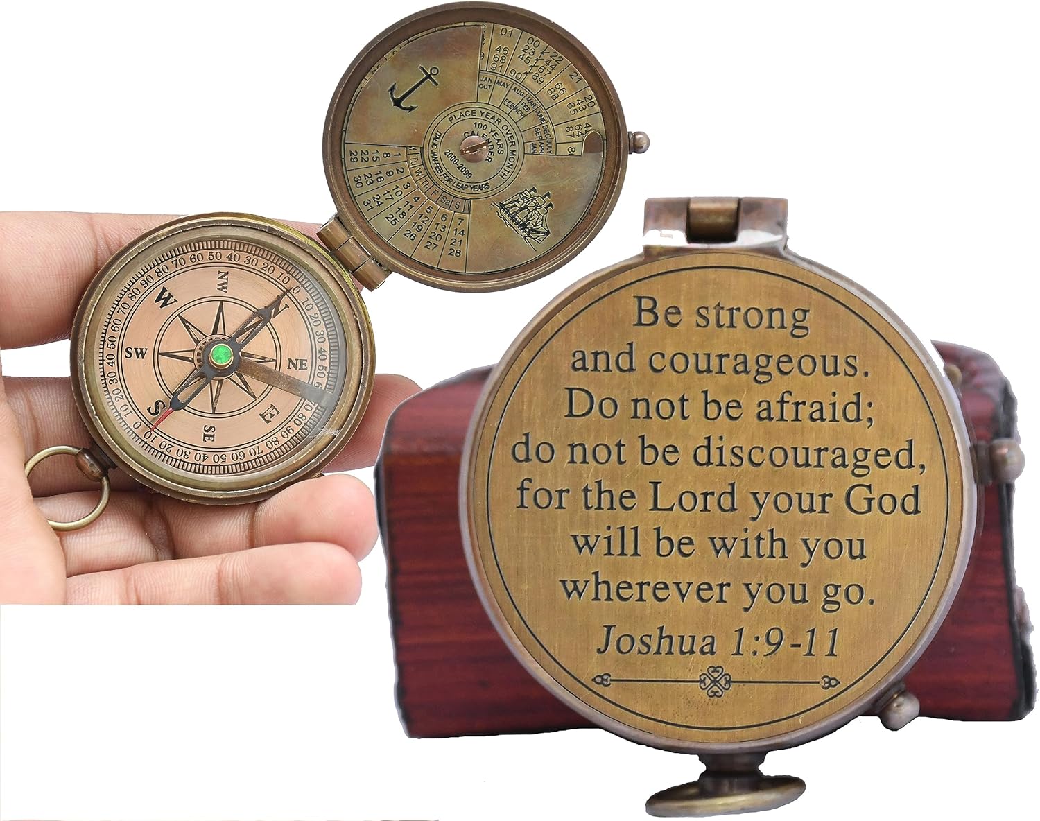 Amazon.com : Brass Compass for Religious Gifts, Confirmation Gifts ...