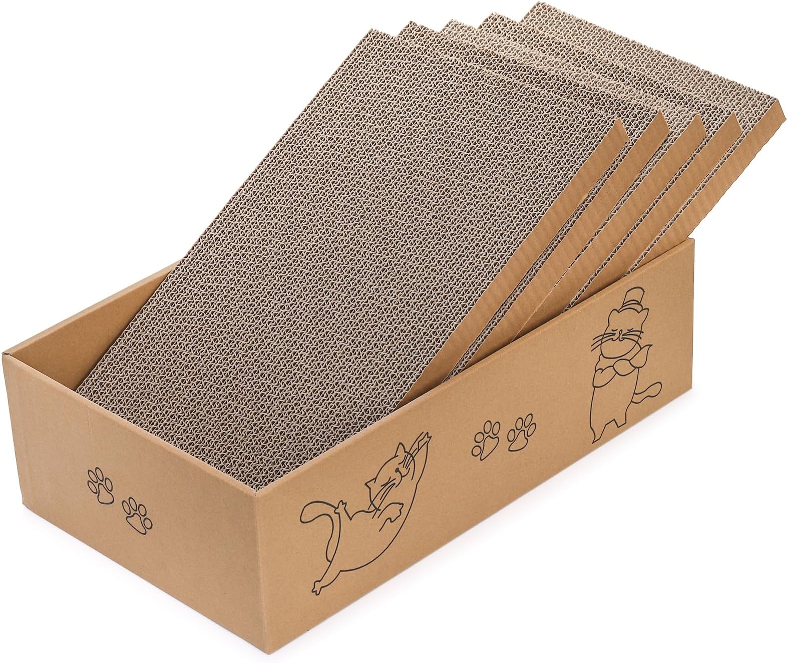 Amazon.com : Nicunom 5 Packs in 1 Cat Scratcher with Box, Large Cat ...