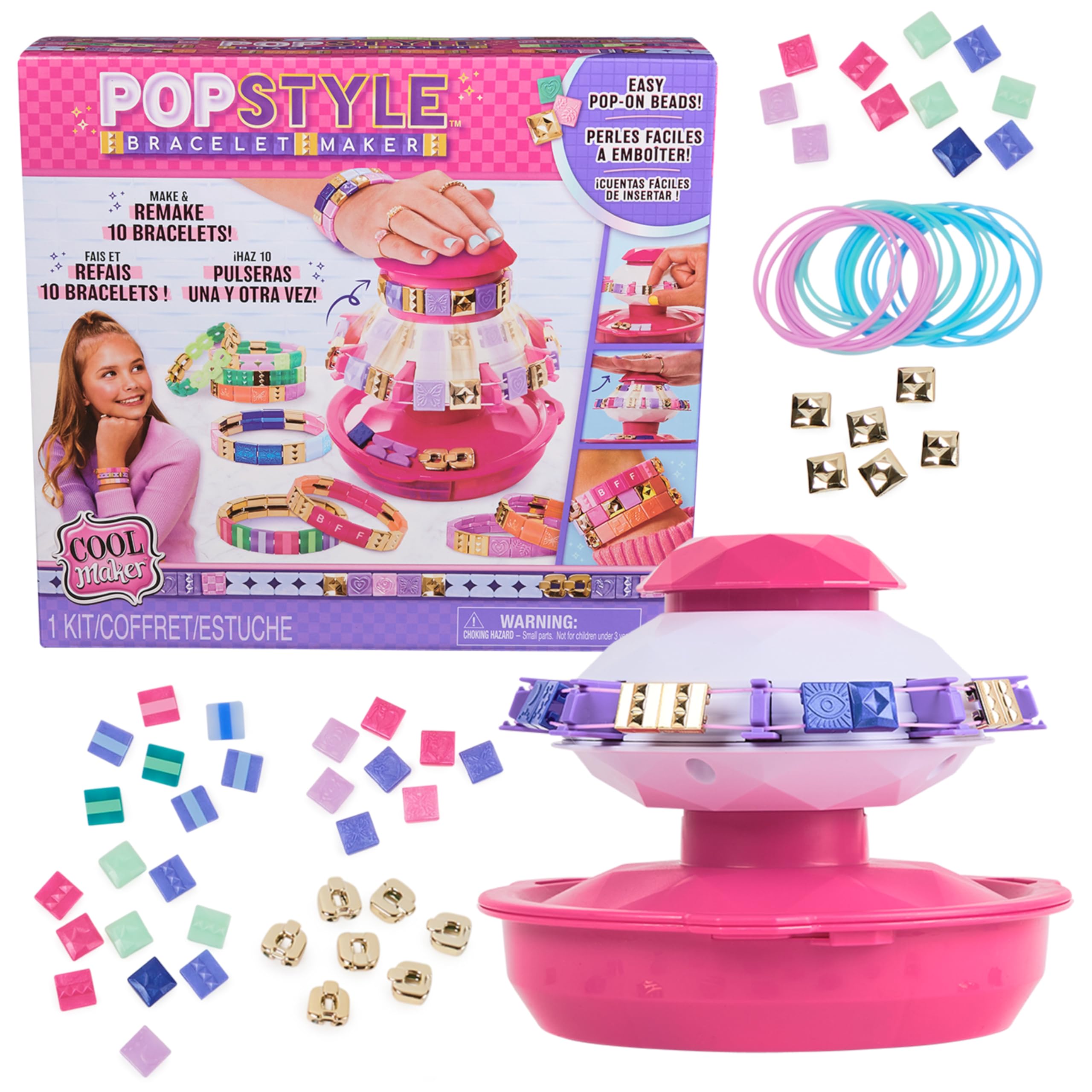 Cool Maker, PopStyle Bracelet Making Kit with 170 Beads, Make & Remake ...
