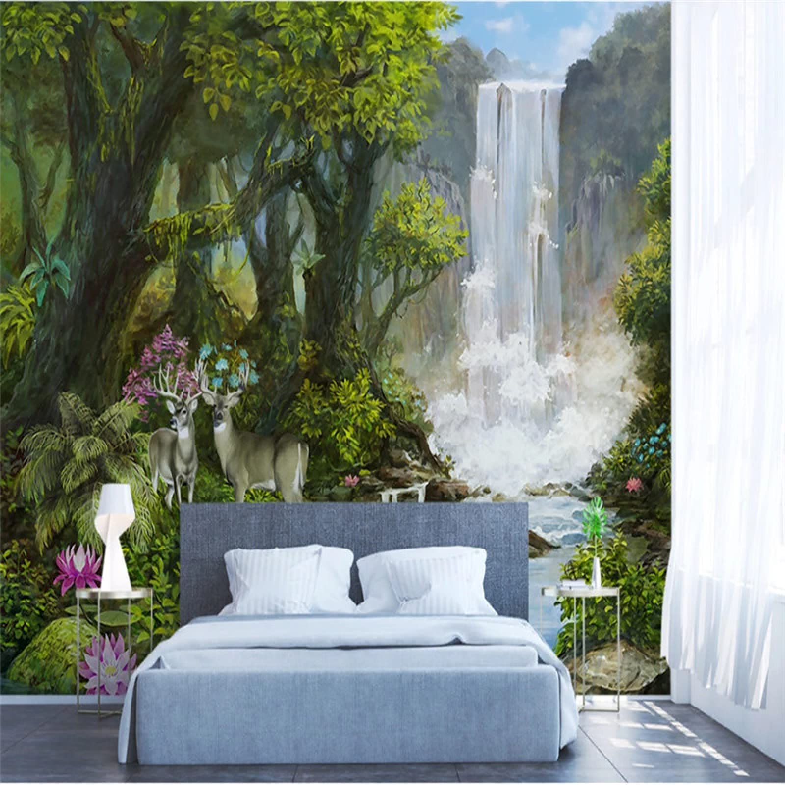 Tropisch Regenwoud Watervallen Behang Waterval Behang En