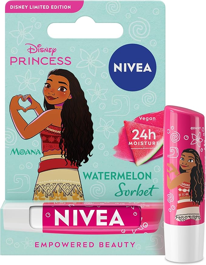 NIVEA Disney Princess Moana Limited Edition Watermelon Sorbet Lip Balm (4.8g), Unique Disney ...
