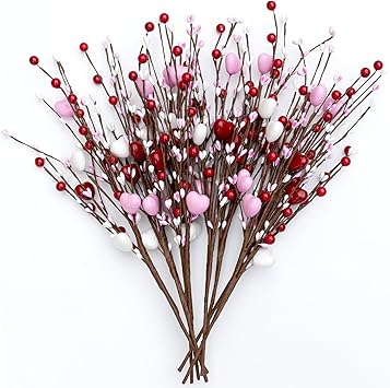 Amazon.com: AXYLEX Valentine's Day Gift Heart Picks - 8 Pcs Artificial ...