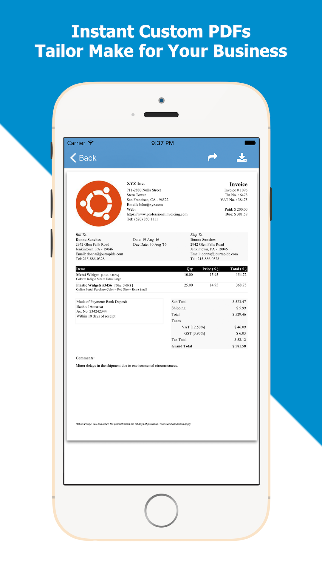 Professional Invoicing - App on Amazon Appstore