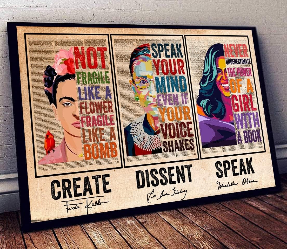 Amazon.com: Retro Metal Tin Sign 8 X 12 Inches Create Dissent Ruth ...