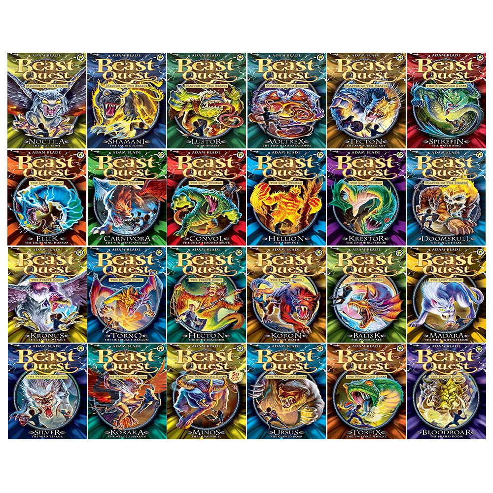 Beast Quest Series 7 - 10 Box Sets 24 Books Collection (Series 7 Books 1 -6, Series 8 Books 1 ...