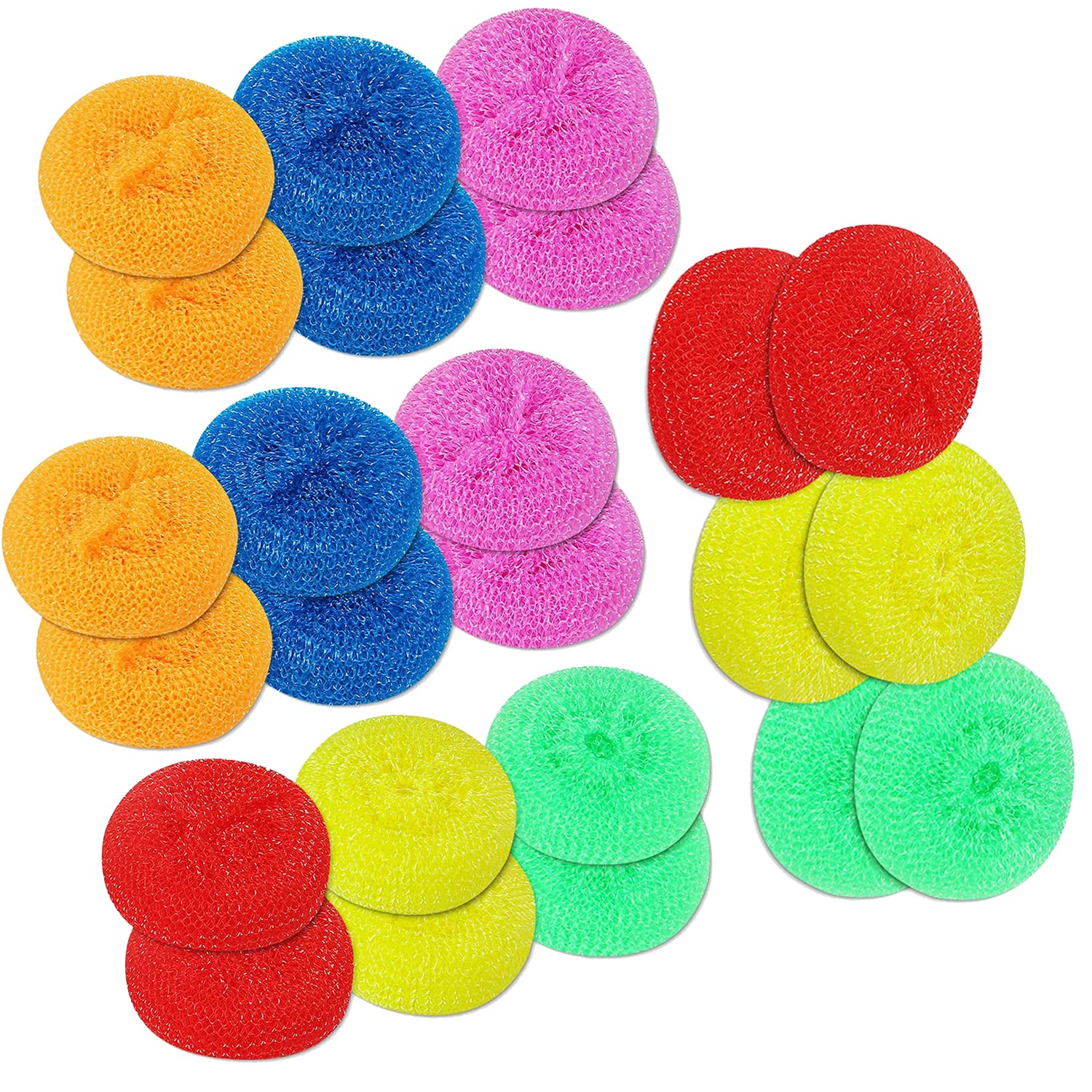 See Inside Nylon Plastic Dish Scrubbers for Dishes Plastic Pot Round ...