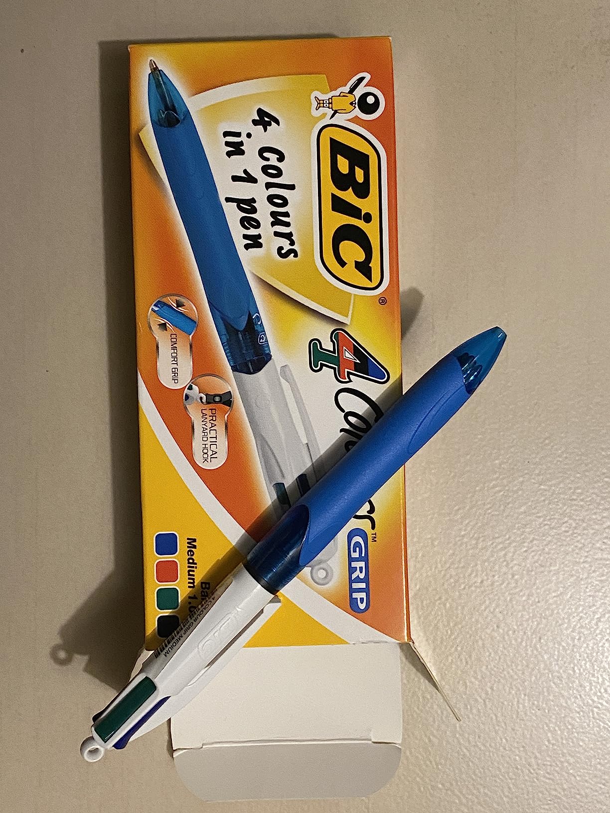 BIC 4 Color Grip Original Ballpoint Pen, Bulk Pack of 10: Medium Point ...