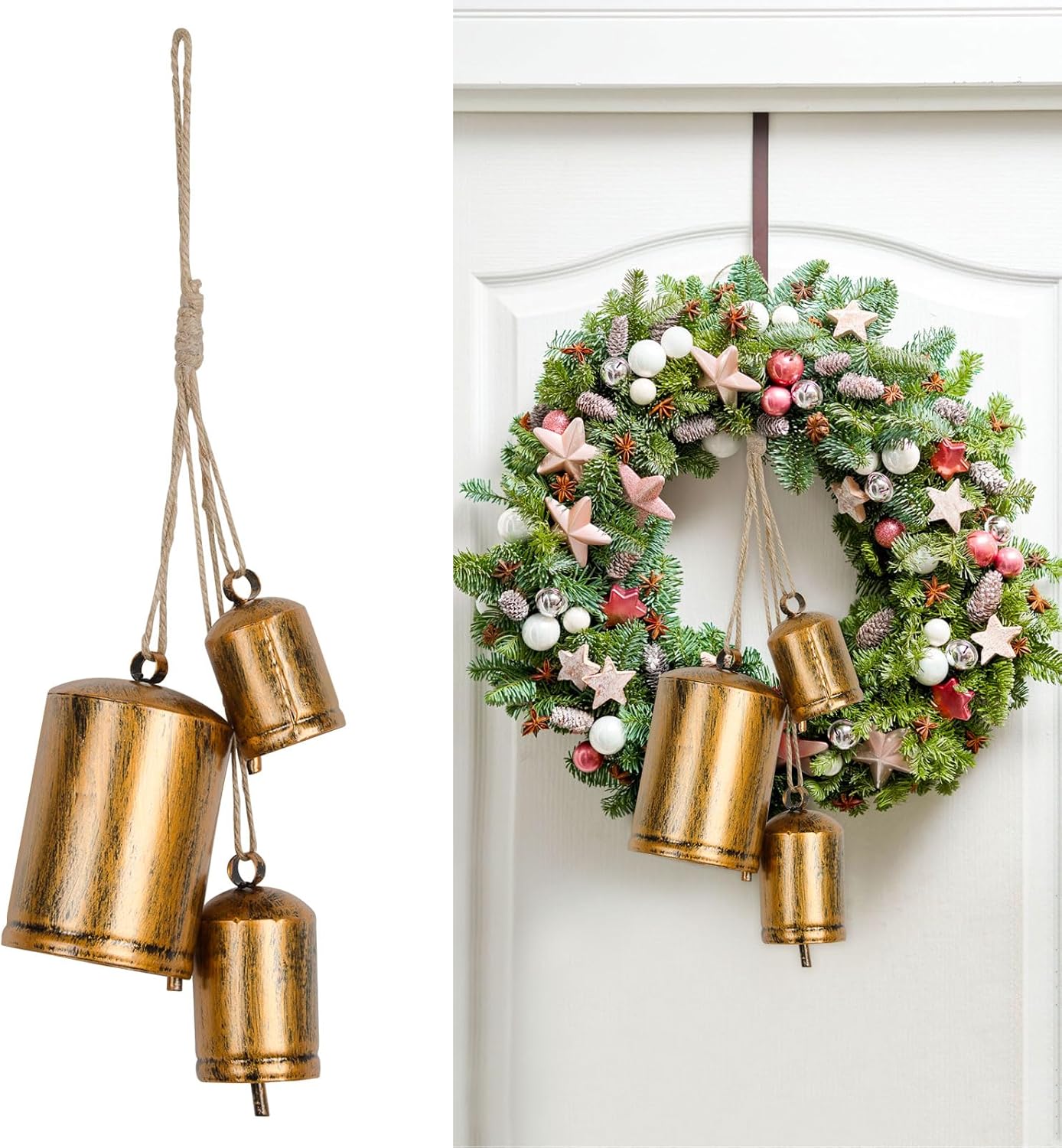 Amazon.com: Styleonme Decorative Bells, Christmas Bells, Metal Indoor ...
