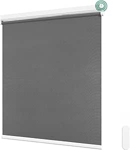 Amazon.com: Allesin Motorized Roller Blinds with Remote Control for Windows, Blackout Smart ...