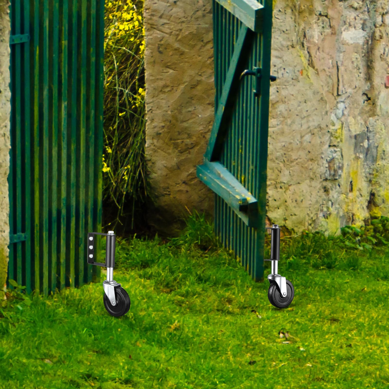 Snapklik.com : Datanly 4 Pack 4 Gate Wheels, Spring Loaded Gate Casters ...