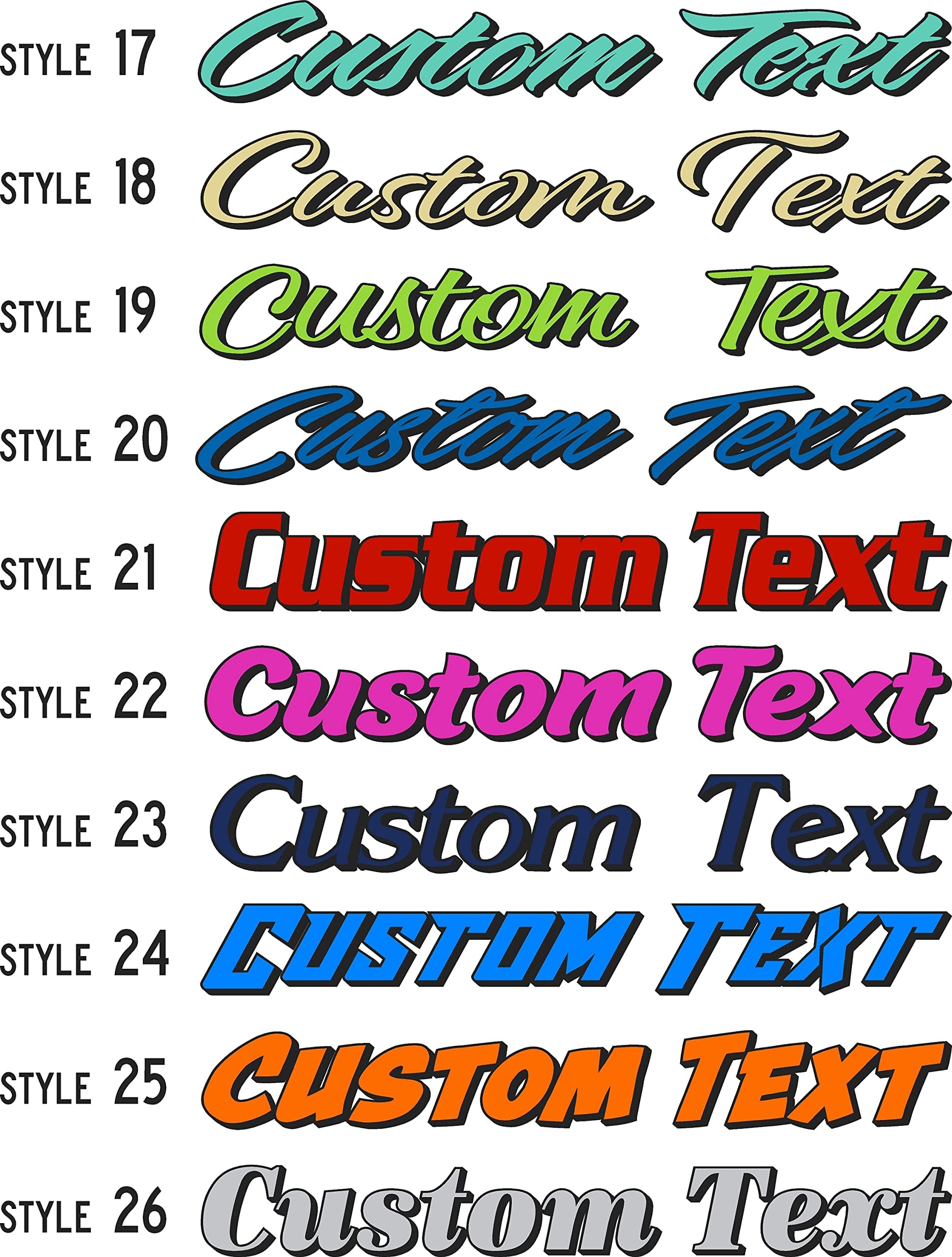 Amazon.com - Custom Text Decal/Custom Vinyl Graphic/Premium Vinyl ...