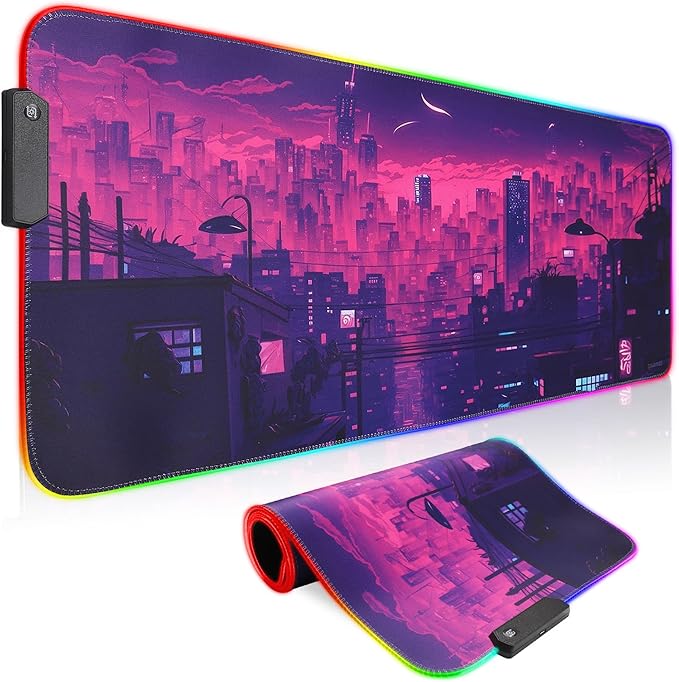 Bimormat XXL Gaming RGB Mouse Mat,LED Anime Large Mouse Pad,800x300x3mm ...