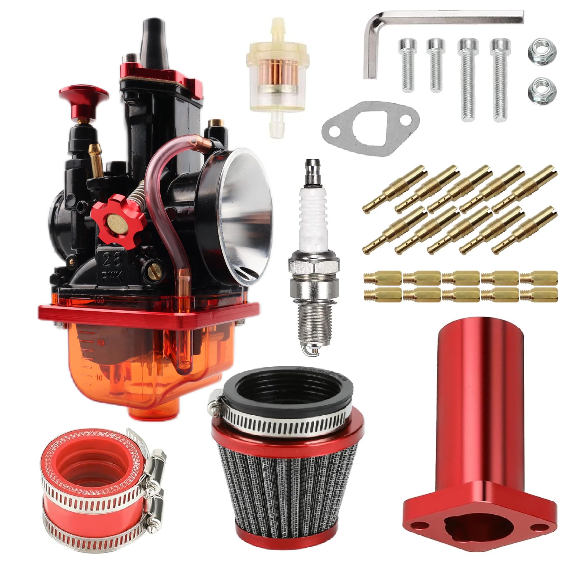 Snapklik.com : PWK28 Carburetor Intake Pipe Air Filter Kit Performance ...