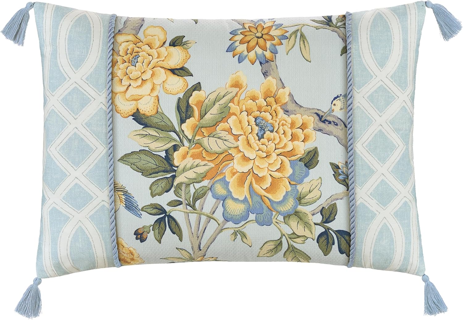 Amazon.com: Waverly Peony Gardens Decorative Throw Pillow with ...