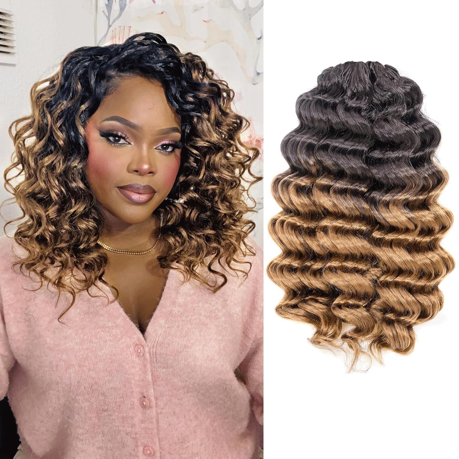 Amazon.com : Toyotress Ocean Wave Crochet Hair - 14 Inch 8 Packs Ombre ...