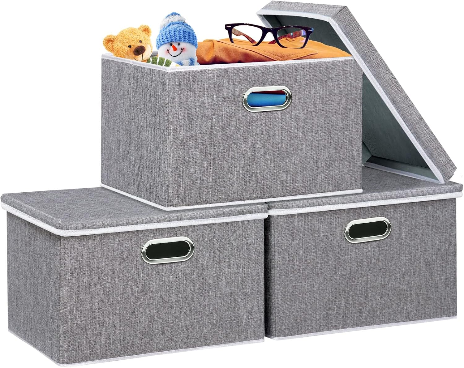 Amazon.com: Yawinhe Collapsible Storage Box (3-Pack),17.3x11.8x11.8in ...