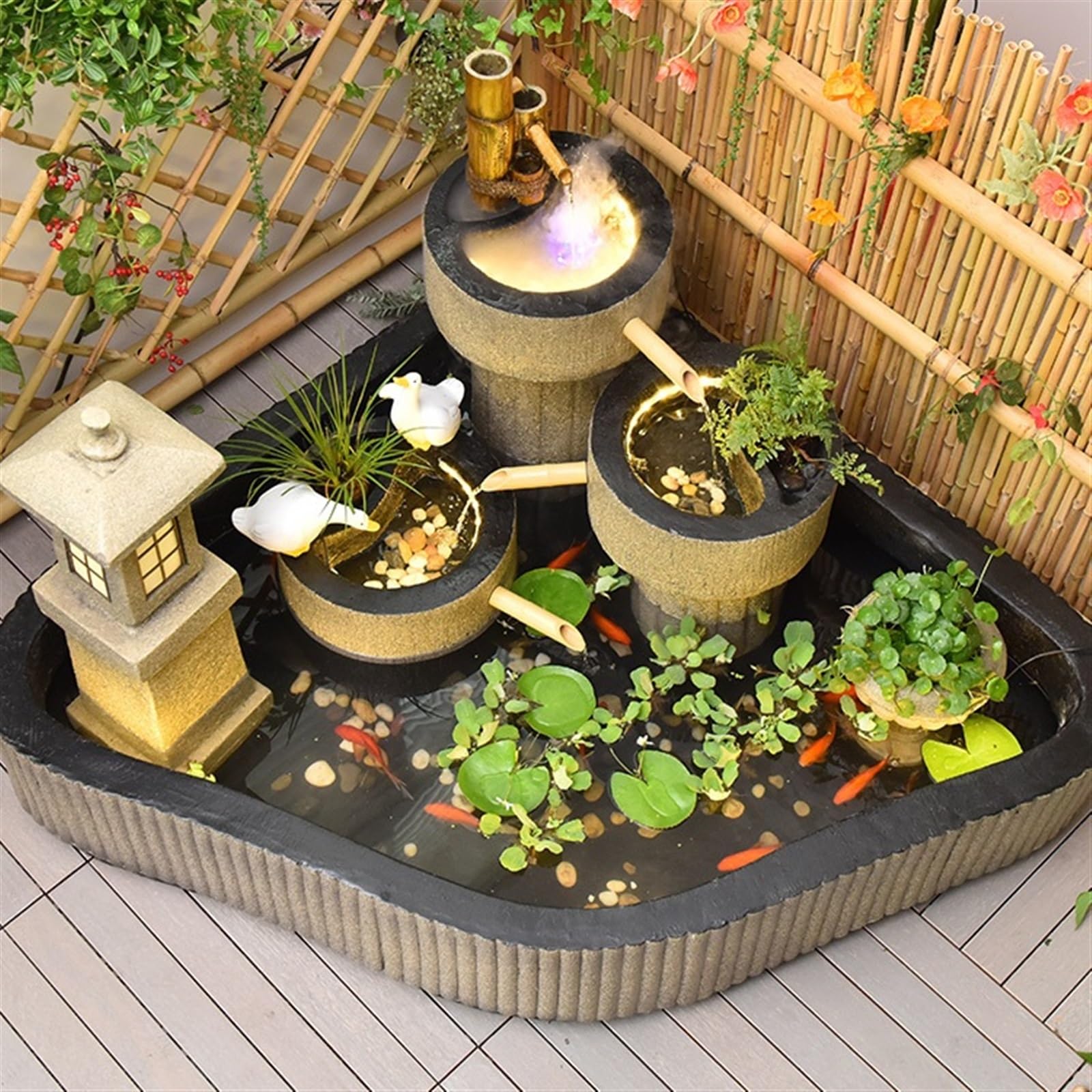 Courtyard With Water Feature Designs