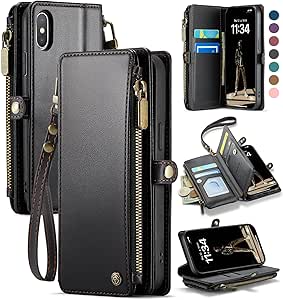 Amazon.com: Defencase Compatible with iPhone X/XS Case Wallet with RFID Blocking Card Holder for ...