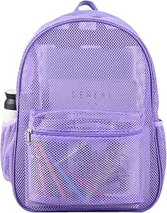 Amazon.com: COVAX Heavy Duty Mesh Backpack, See Through College ...