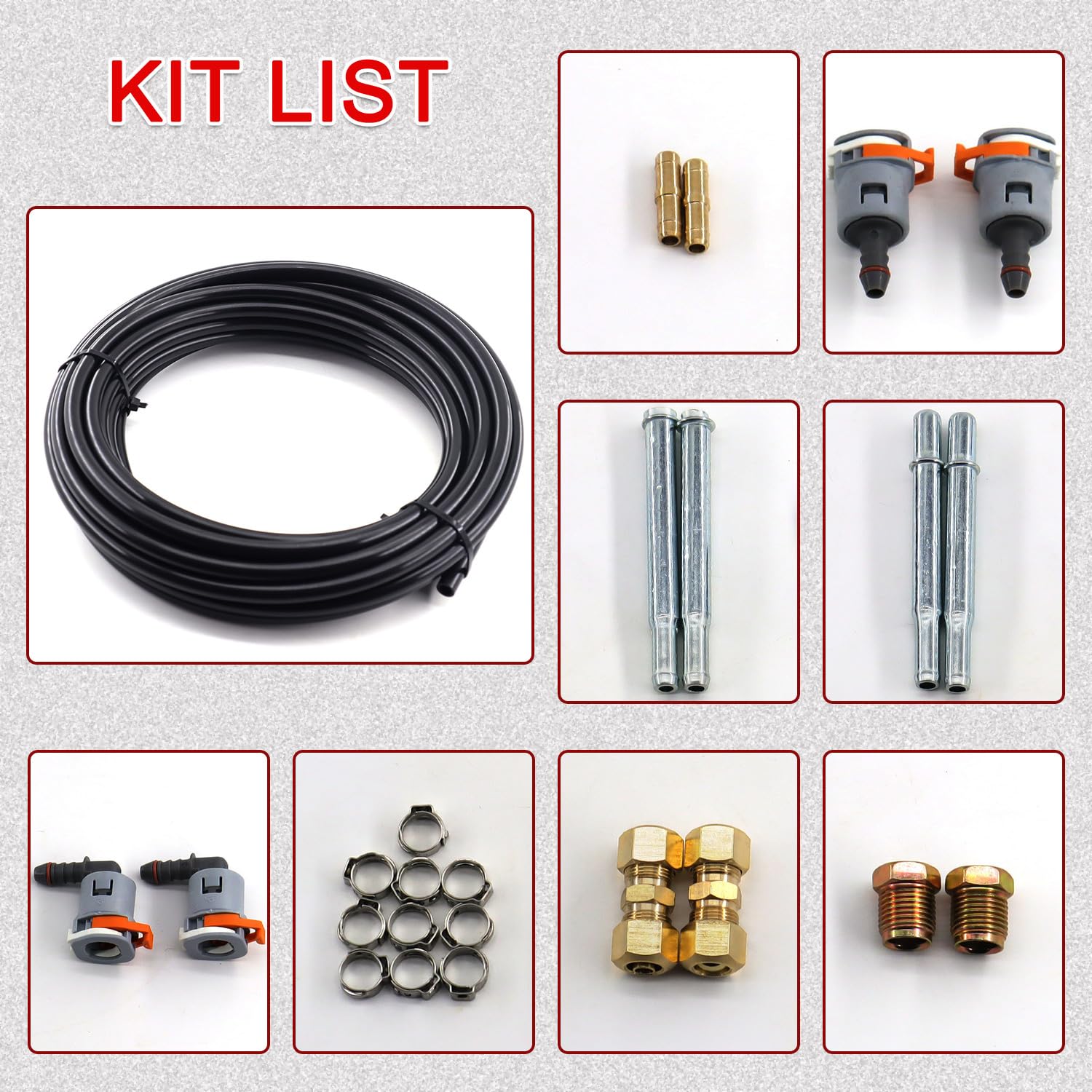Power Steering Hose Gxencks 3/8 Inch Nylon Fuel Line Tubing Replacement ...