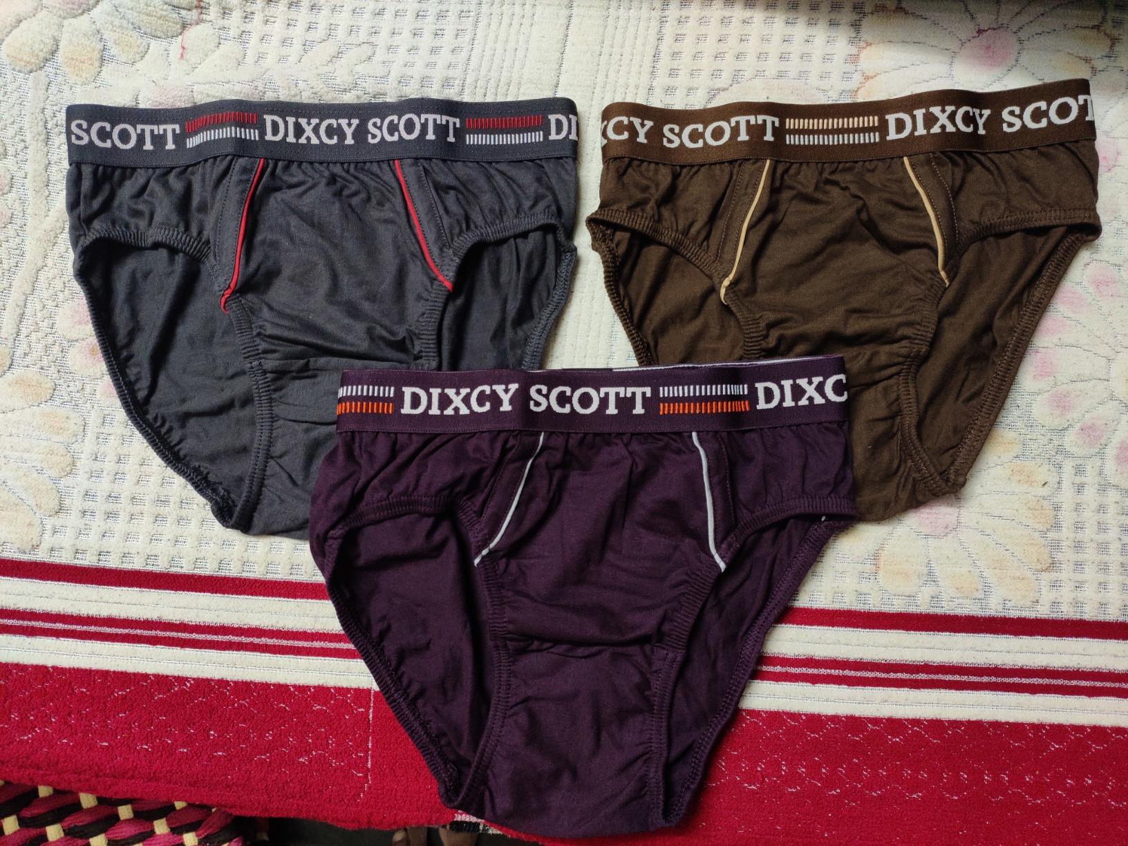Buy Dixcy Scott Men's Cotton Brief (Pack of 3) (K1 - PR47896_Black ...