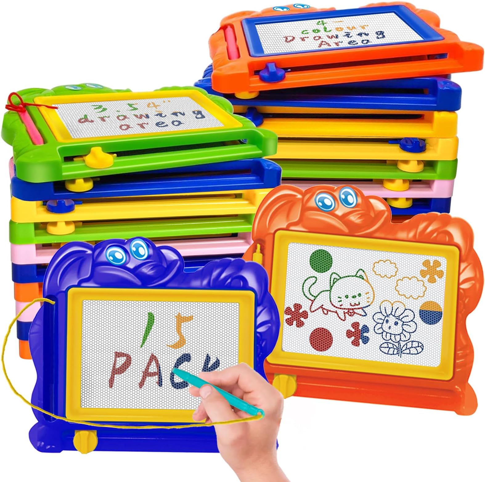 Amazon.com: 22P Mini Magnetic Drawing Board for Kids-Colorful Doodle ...