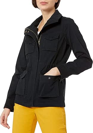 Amazon.com: Amazon Essentials Women's Utility Jacket, Black, Large ...