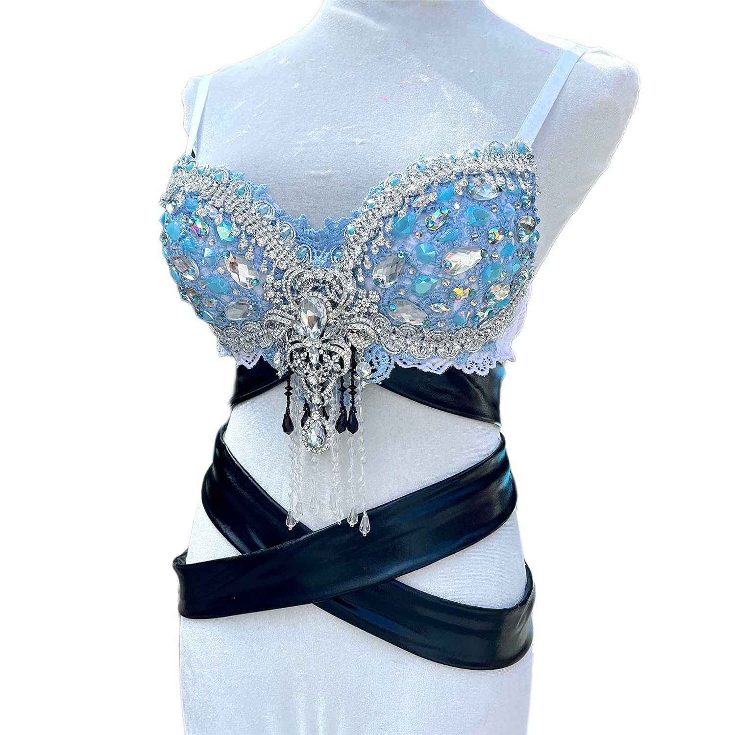 Amazon.com: Power Puff Girls Bubbles Diamond Top Bra Costume Rave ...