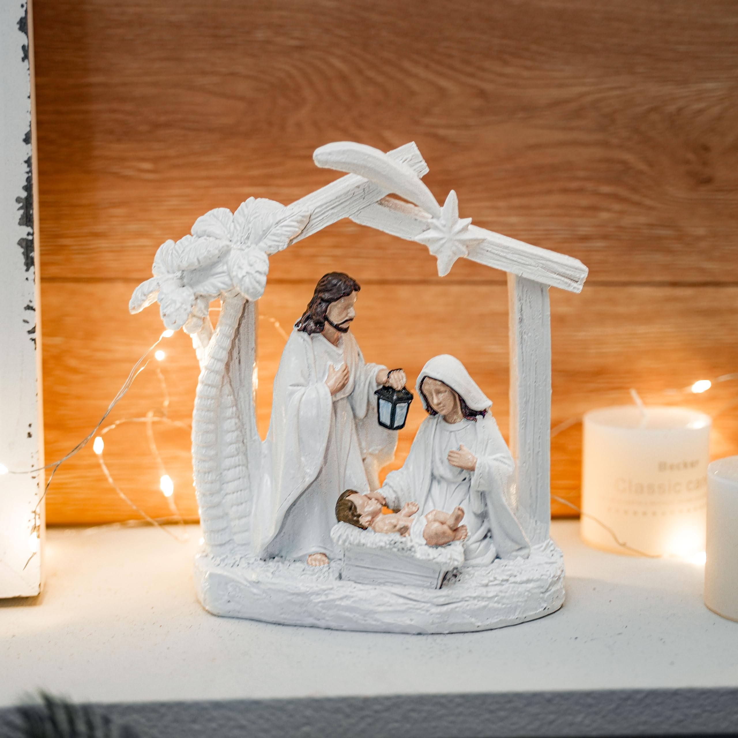 Amazon.com: 26ARTIST LED Lighted Nativity Set,Christmas Stable ...