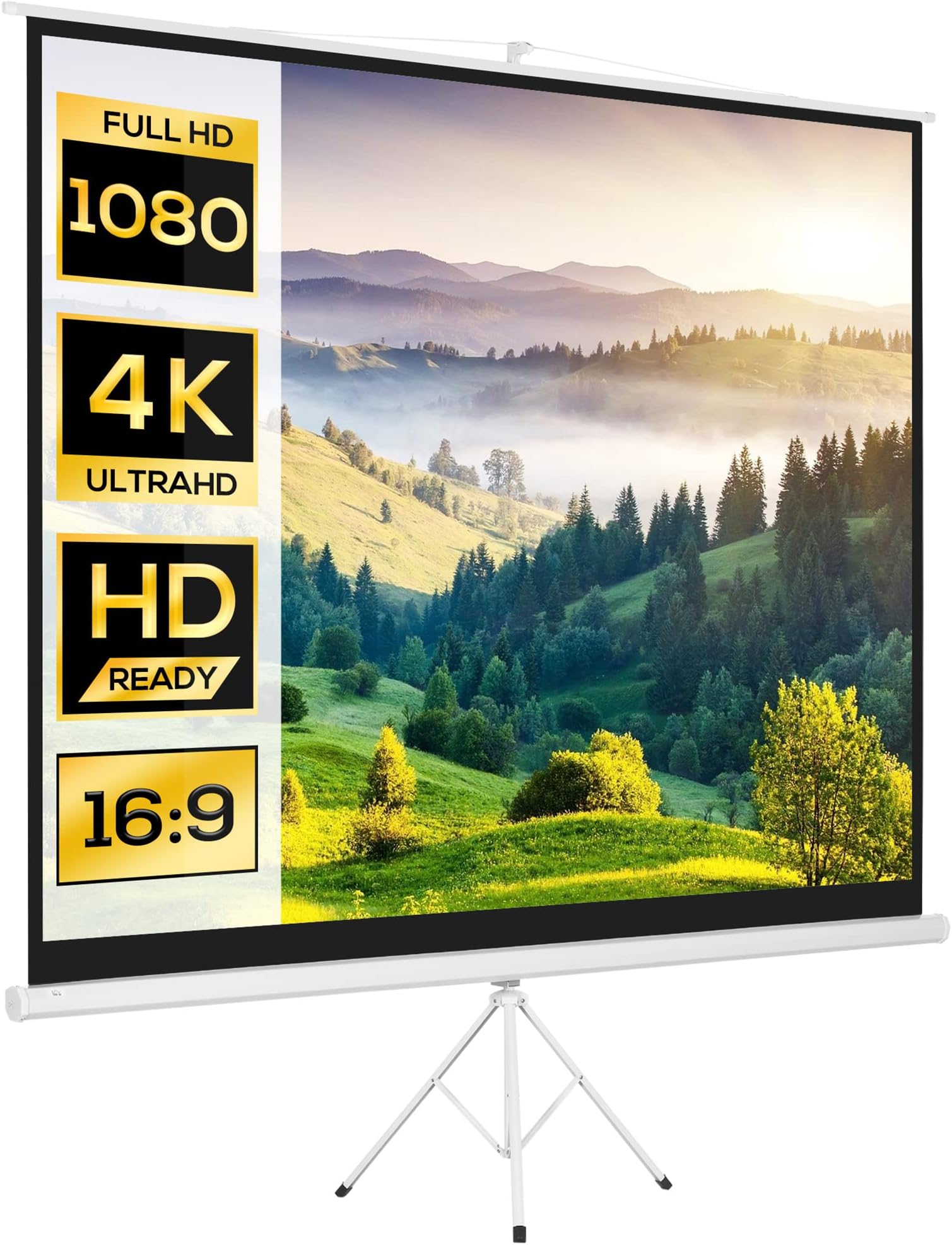 OWill Telo Proiettore Portatile 100 pollici 16:9 HD,Schermo Proiettore ...