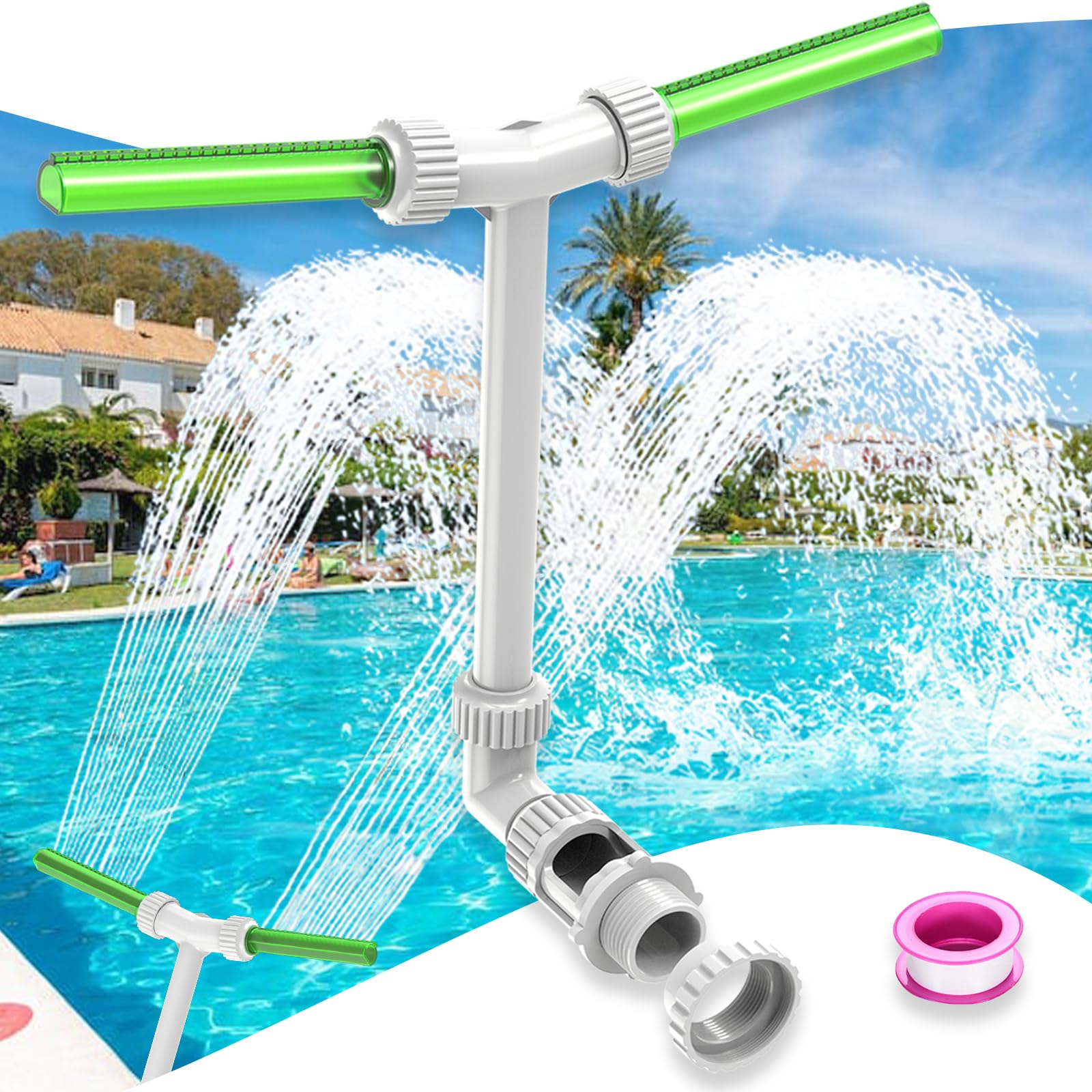 Amazon.com: Pool Fountain | Dual Spray Pool Sprayer Fountain, Swimming ...
