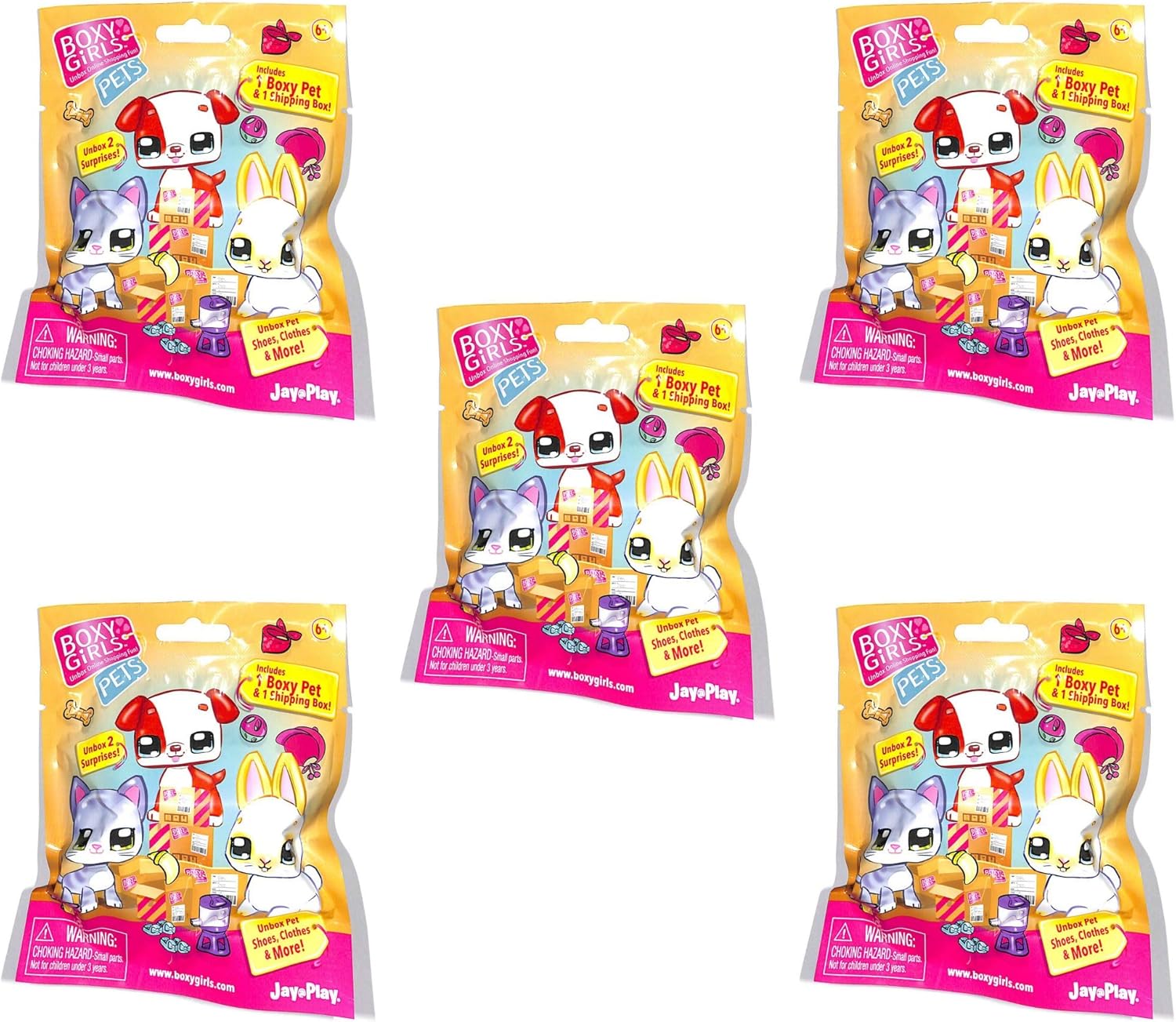 Amazon.com: Jay at Play Boxy Girls Pets 5 Blind Bags
