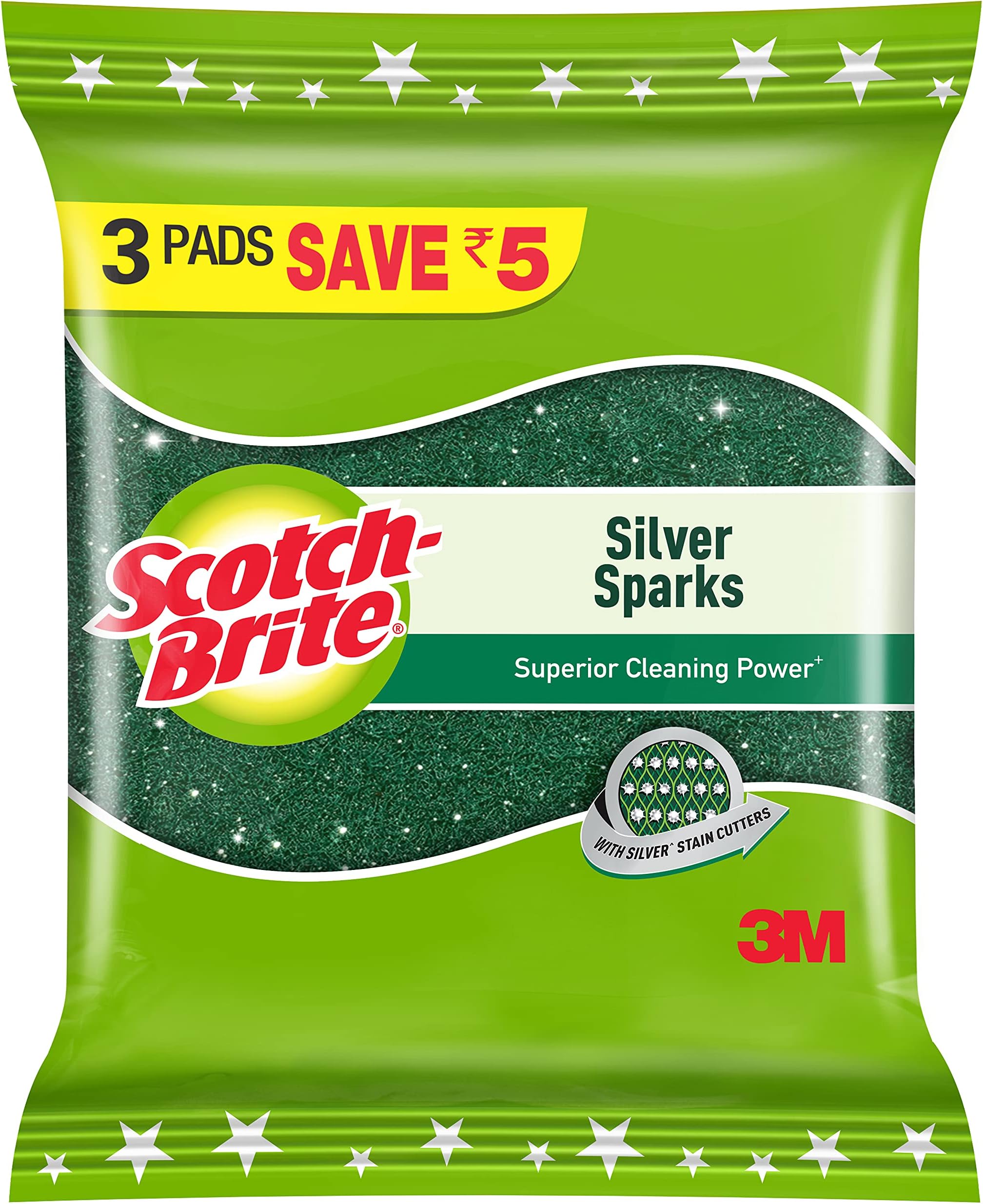Amazon.com: Scotch-Brite Stainless Steel Scrubbers, Durable, Ideal for ...