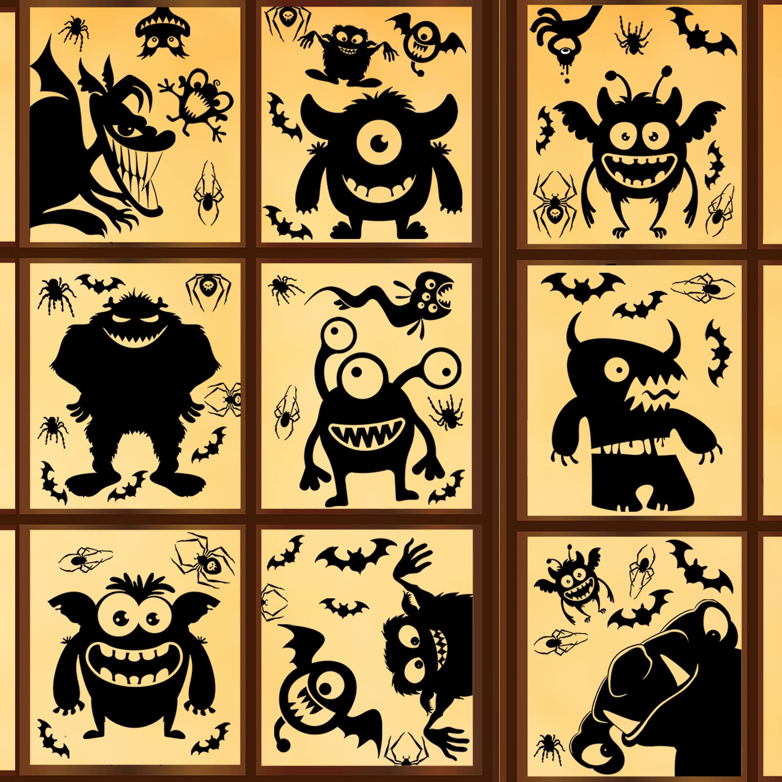 Monster Window Silhouette