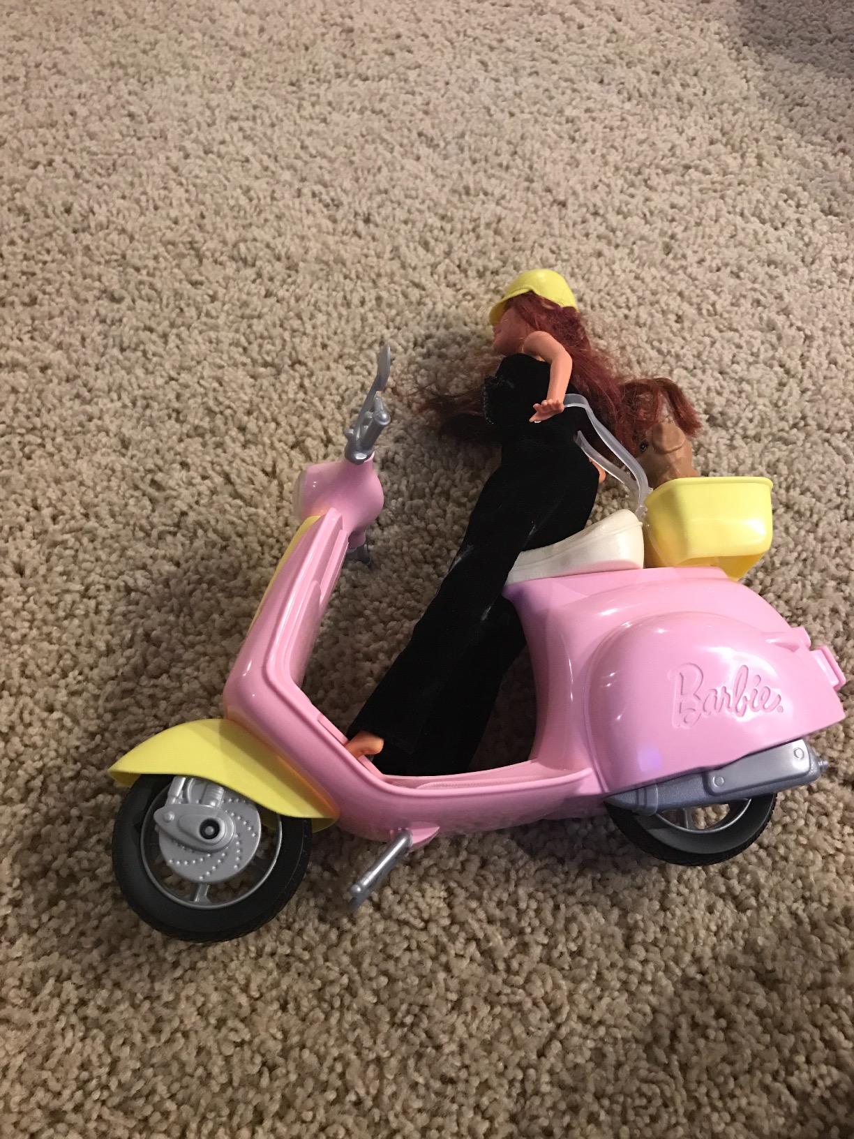 Amazon.com: Barbie Scooter with Puppy : Toys & Games
