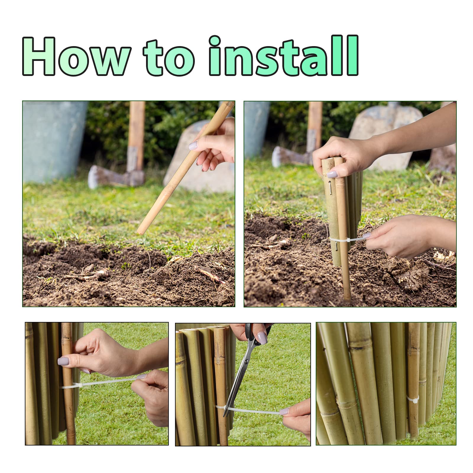 Bamboo Edging Uneven Border