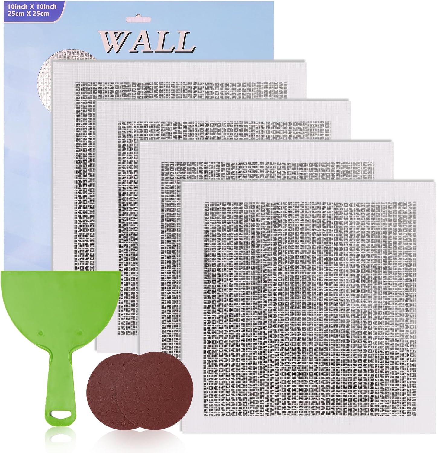 Wall Repair Patch Kit Upgraded Size, 4 Pcs 10 Inch Self Adhesive Pieces ...
